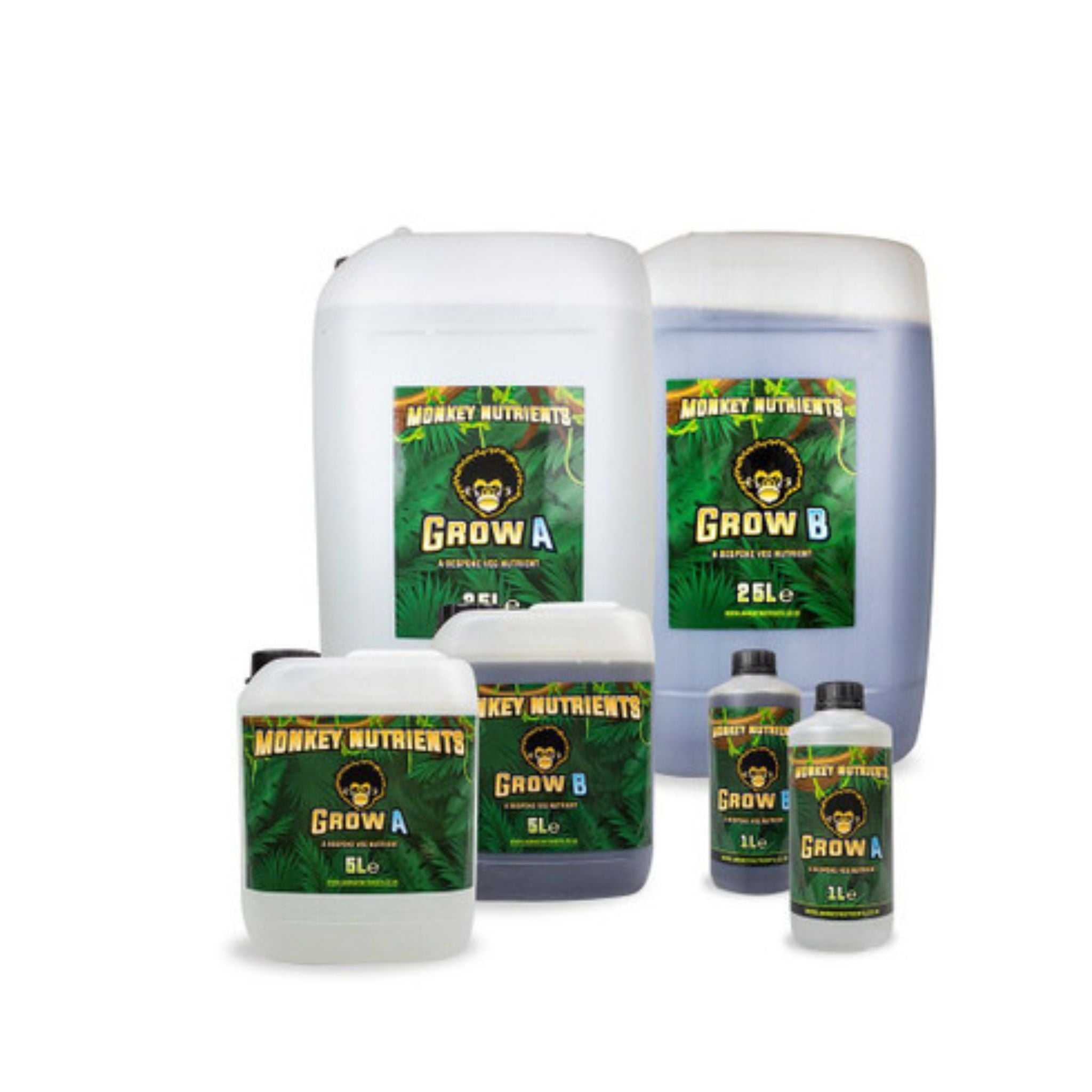 Monkey Nutrients Grow (A&B) 2 Part Nutrient For veg Grow Soil, Compost ...